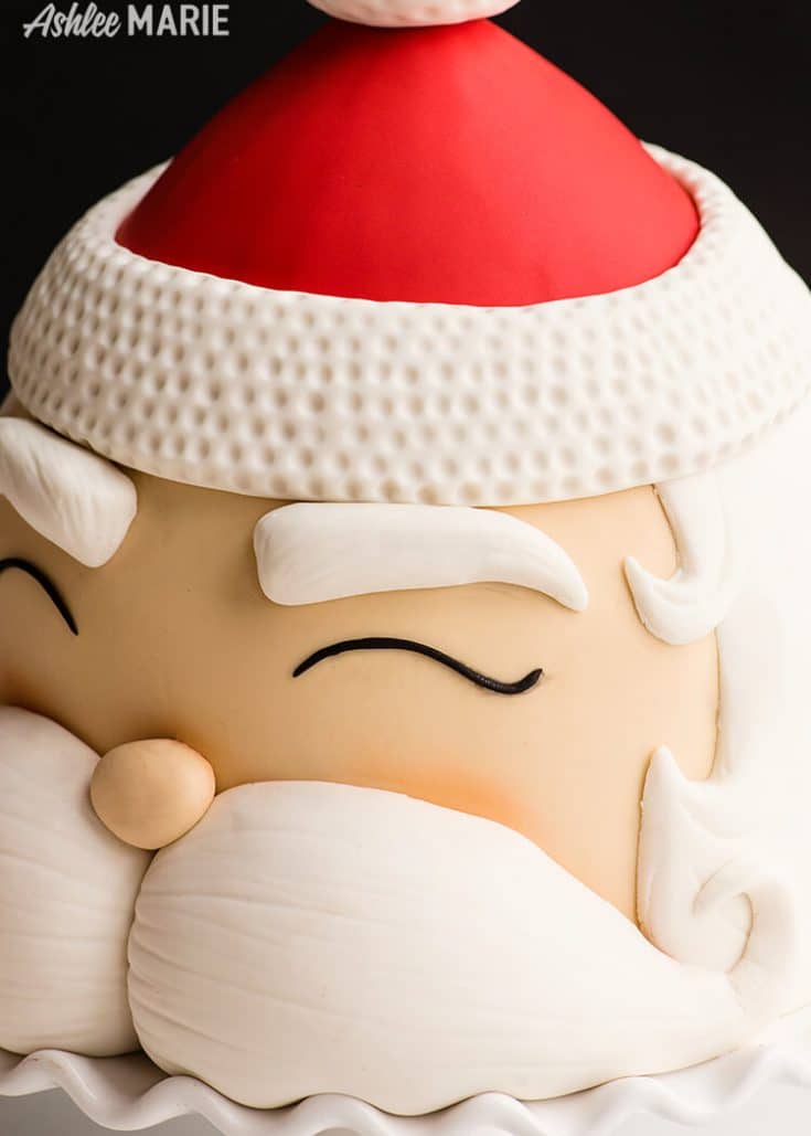 Easy Santa cake with live video tutorial - Ashlee Marie - real fun with ...